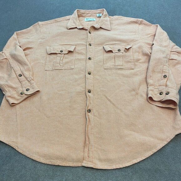 Orvis | Shirts | Orvis Shirt Mens 2xl Orange Woven Flap Pockets Long ...